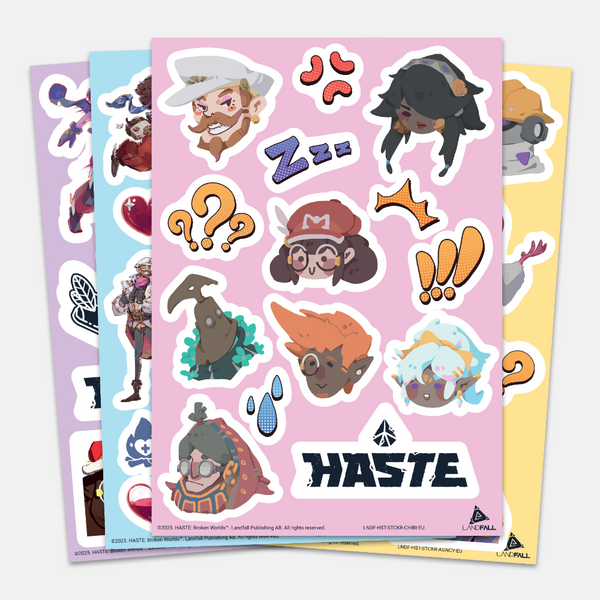 Haste Stickers x4 – Mighty Merch