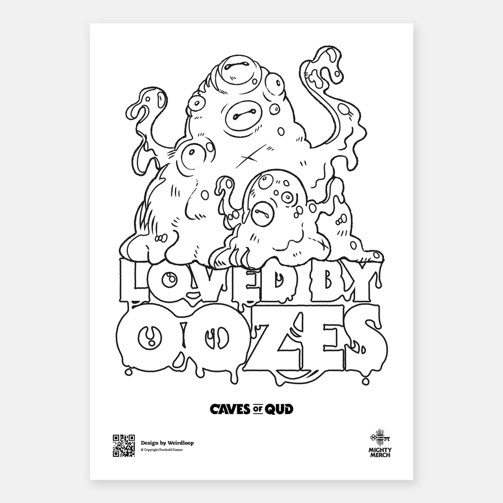 Oozes Colouring Page – Mighty Merch